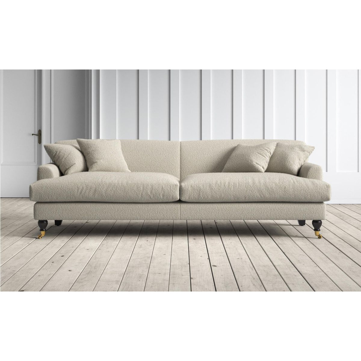 Graham and Green Clio 4 Seater Sofa in Chalk Bouclé by Graham & Green ...
