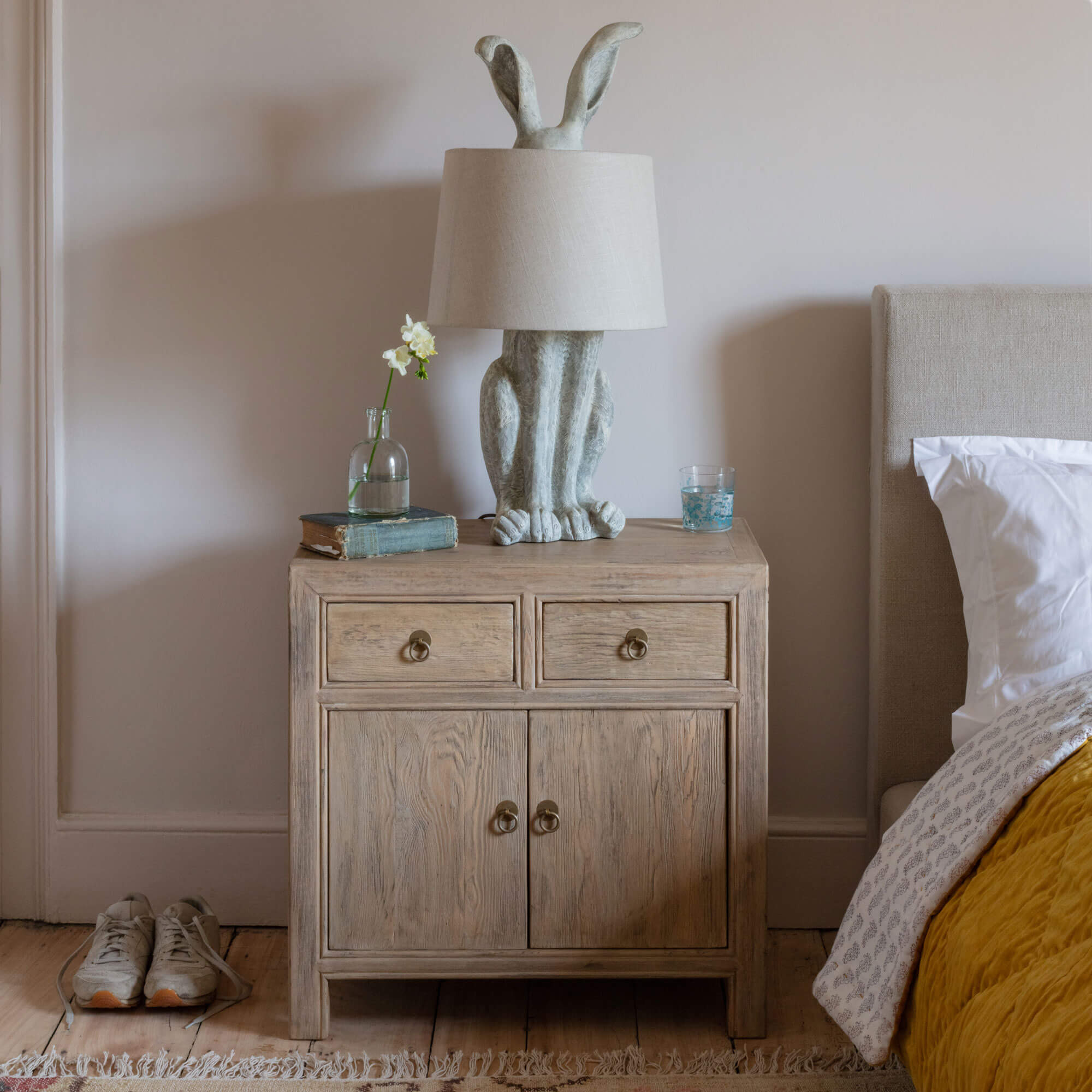 Graham and Green Leshan Natural Bedside Table by Graham & Green | ufurnish.com