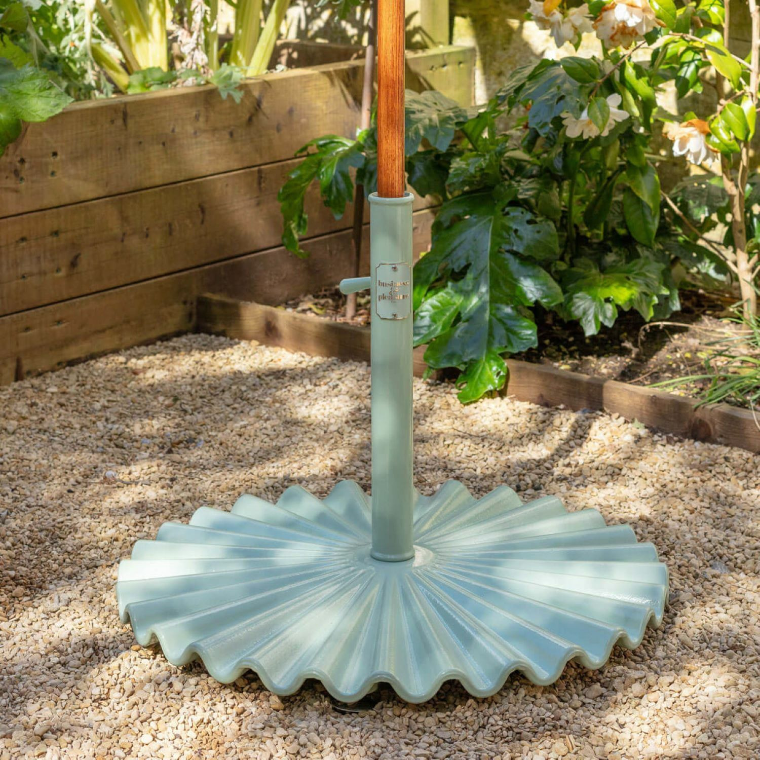 Sage Clamshell Parasol Base by Graham & Green | ufurnish.com
