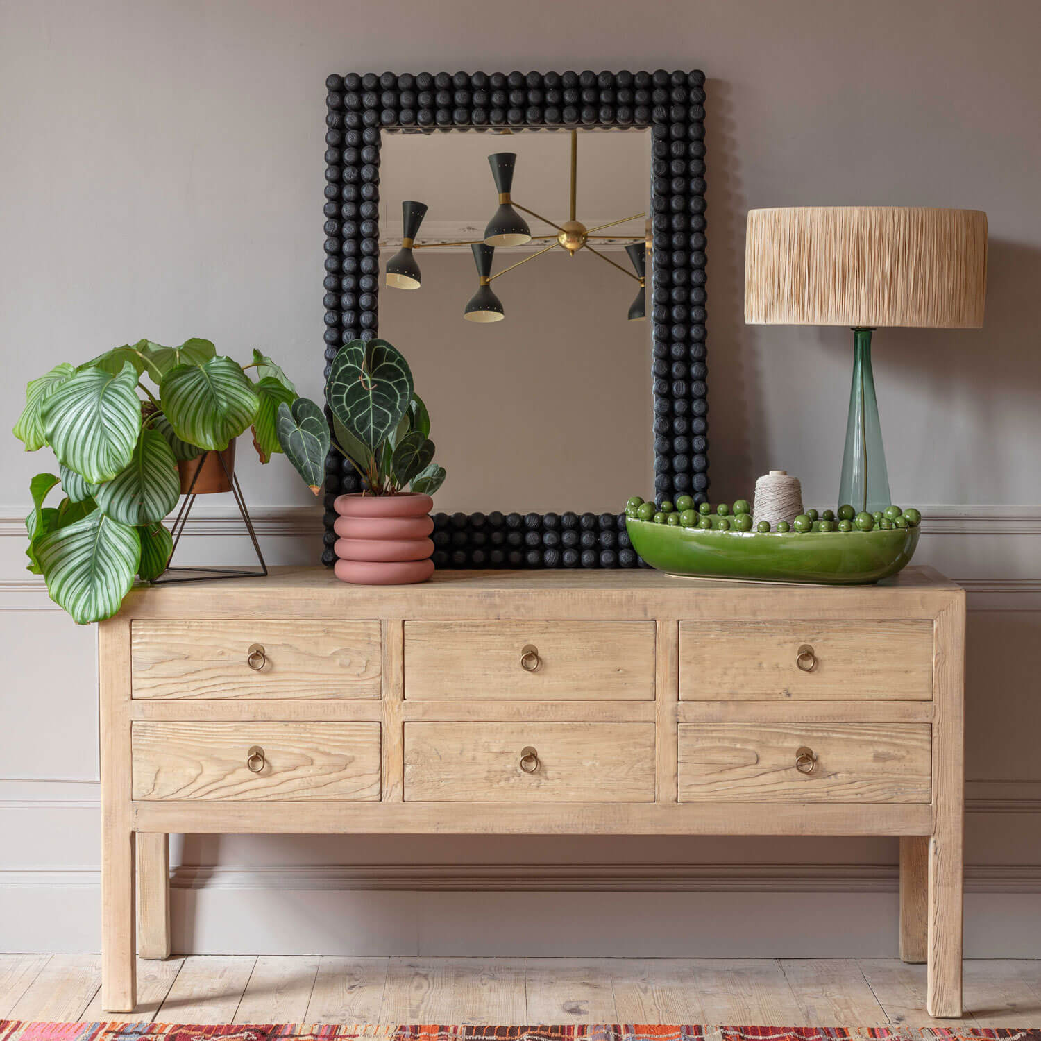 Graham and Green Leshan Natural Six Drawer Sideboard by Graham & Green ...