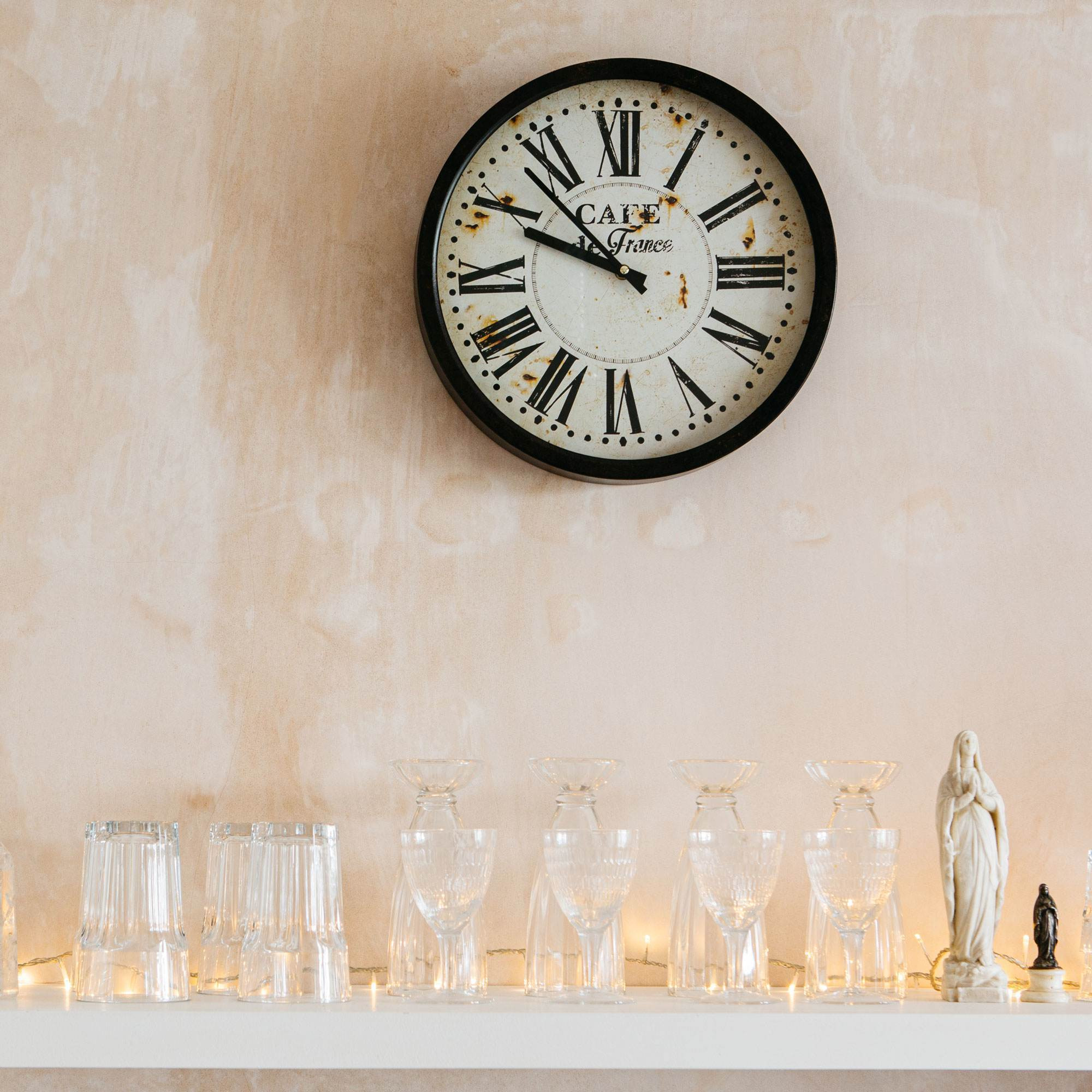 Graham and Green Distressed Cafe Wall Clock by Graham & Green ...