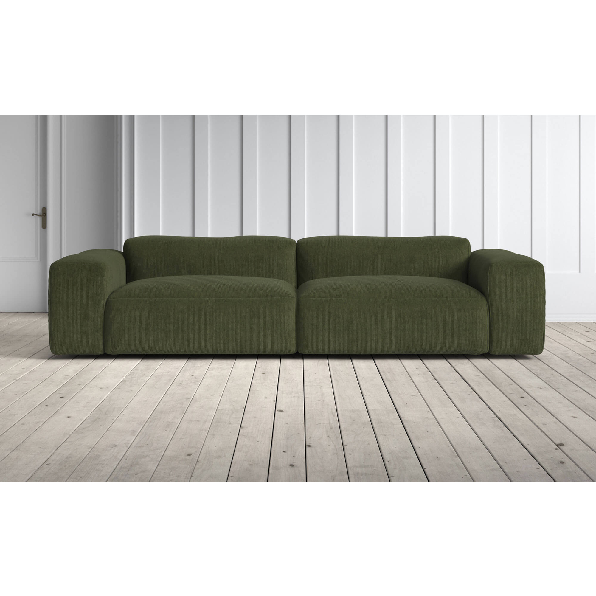 Graham and Green Dax 4 Seater Sofa in Dark Green Cord by Graham & Green ...