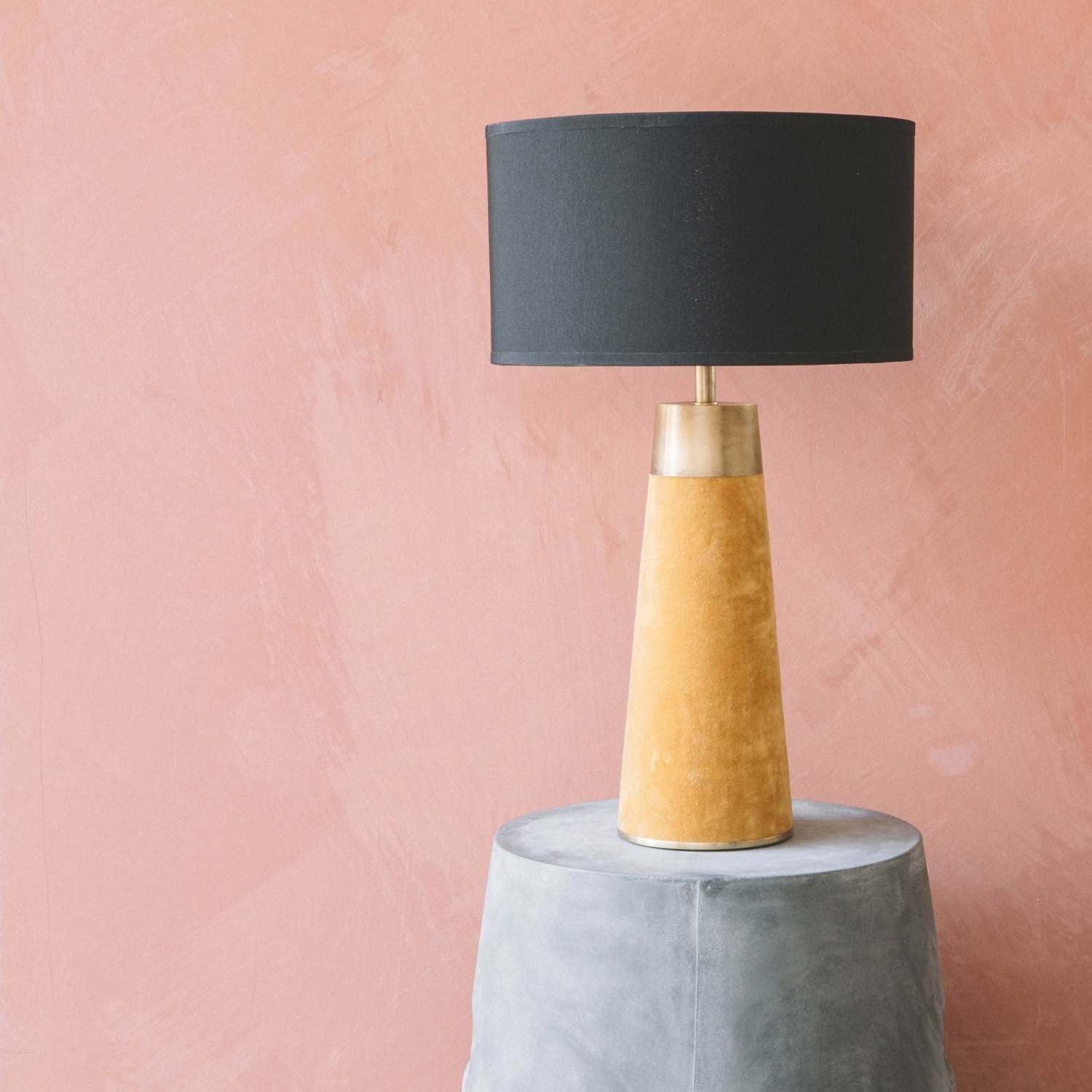 Graham and Green Montana Mustard Velvet Table Lamp by Graham & Green ...