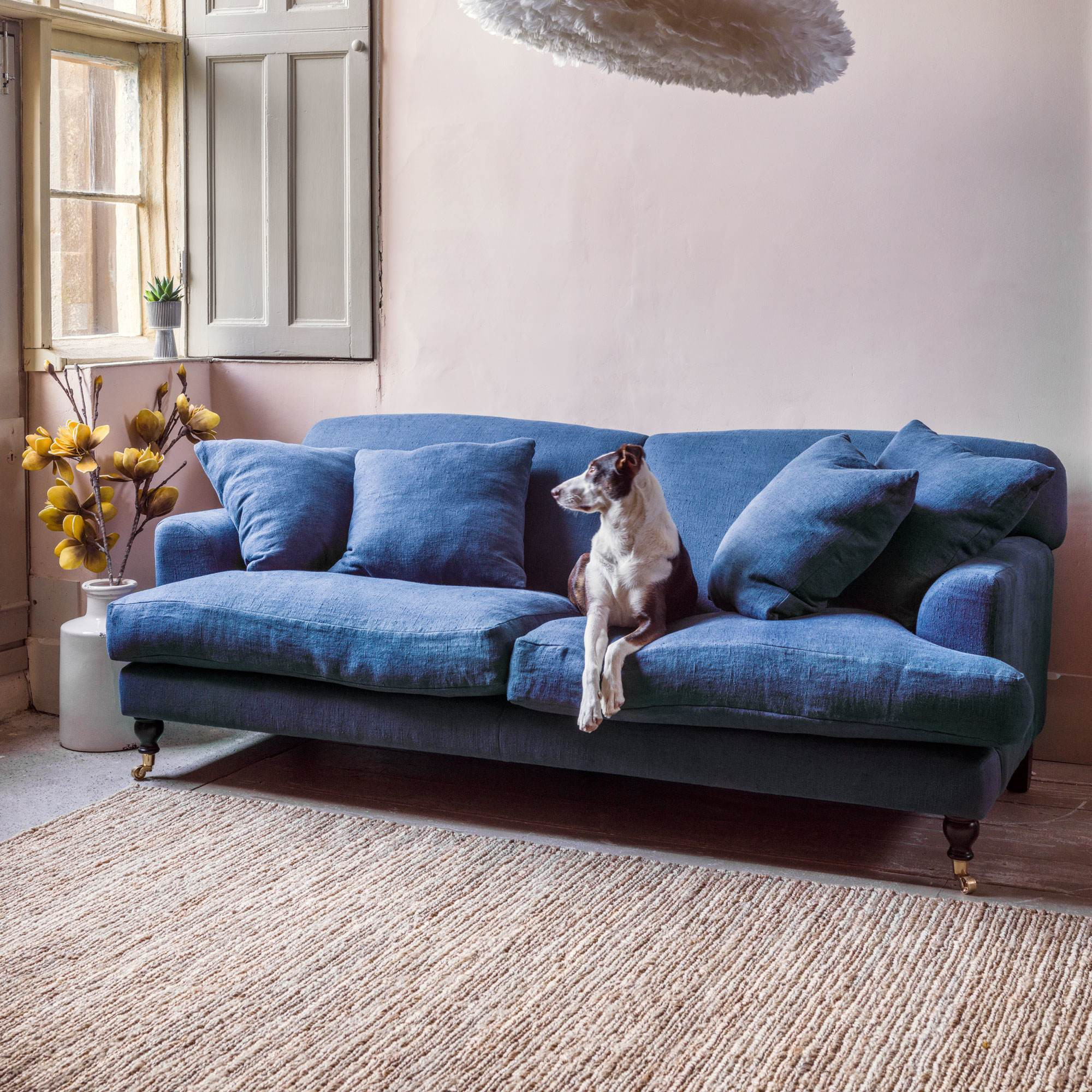 Graham and Green Clio 3 Seater - Wattle Stain Guarded Velvet by Graham ...