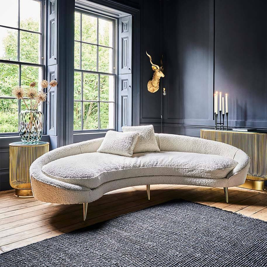 Graham and Green Tiffany Right Hand Facing Sofa - Duck Egg Stain ...