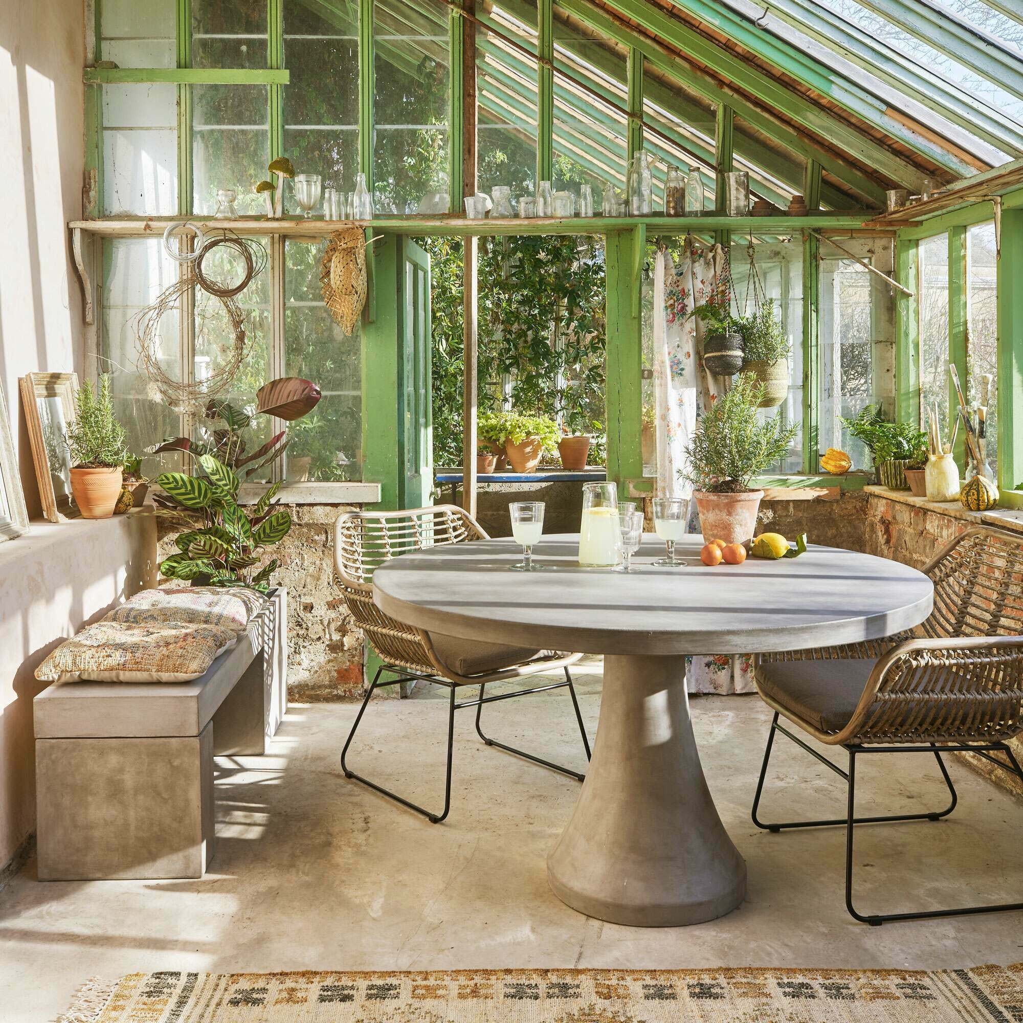 Graham and Green Round Concrete Outdoor Table by Graham & Green ...