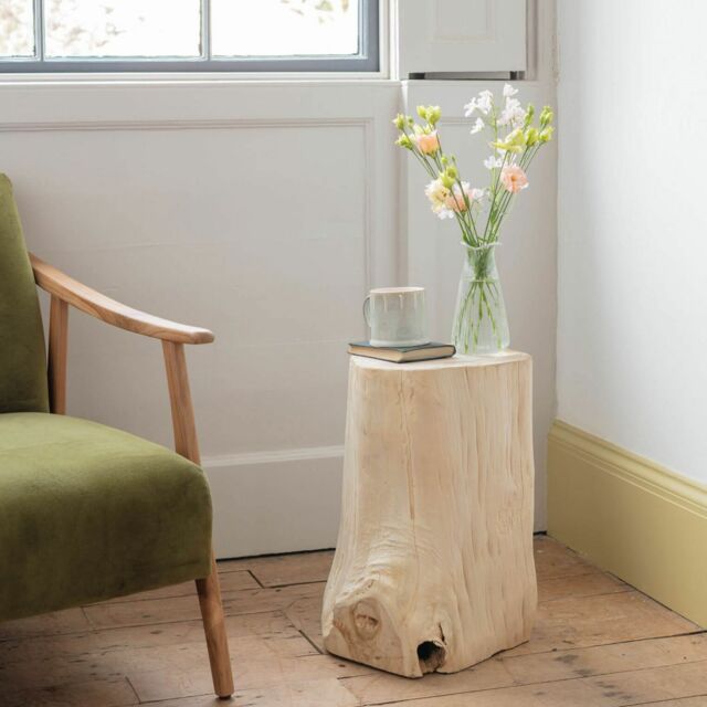 Graham and Green Wooden Log Stool by Graham & Green | ufurnish.com