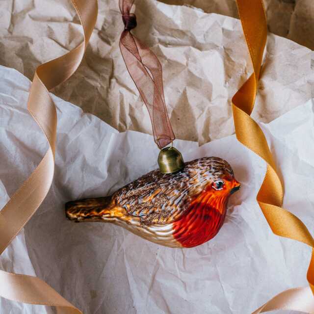 Graham and Green Ricky the Robin Christmas Tree Decoration by Graham ...