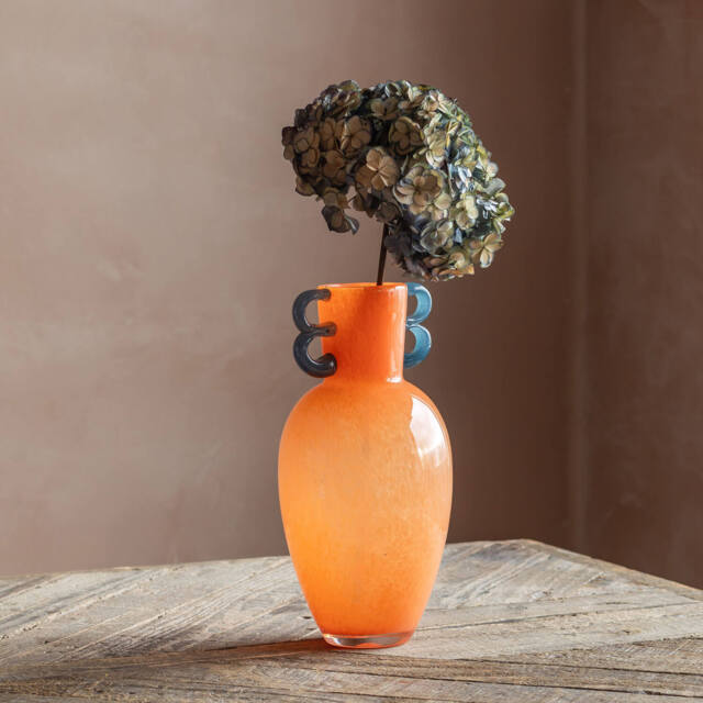 Graham and Green Fiesta Orange and Blue Vase by Graham & Green ...