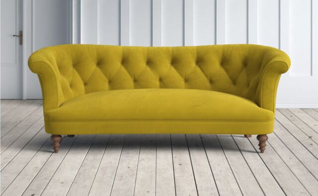 Graham and Green Diana 3 Seater Sofa in Wattle Stain Guarded Velvet by ...