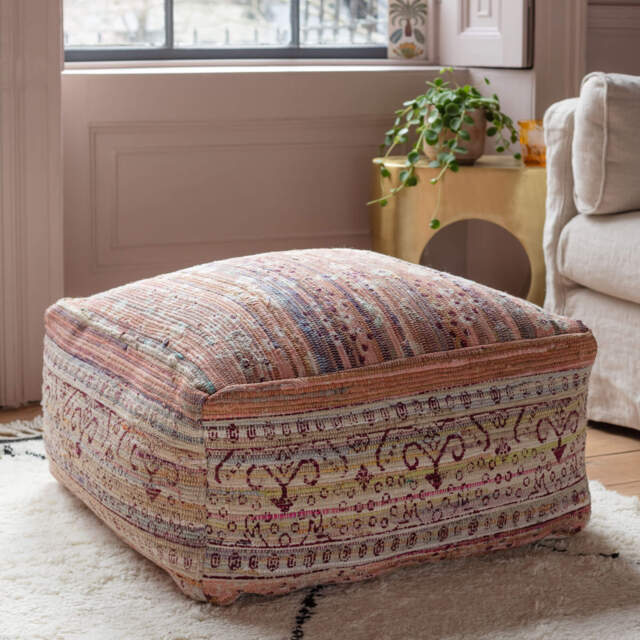 Graham and Green Gaia Chindi Pouffe by Graham & Green | ufurnish.com