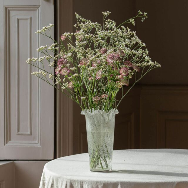 Graham and Green Clear Glass Ruffle Vase by Graham & Green | ufurnish.com