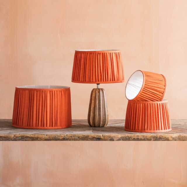 Graham and Green Rust Pleated Straight Empire Lampshade - 10 inch by ...