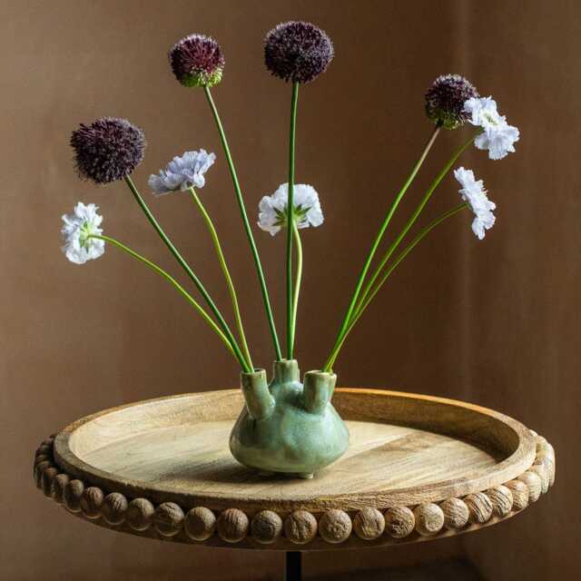 Graham and Green Green Glazed Ceramic Multi Stem Vase by Graham & Green ...