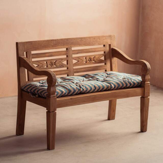 Graham and Green Blue Candy Stripe Bench Seat Pad by Graham & Green ...