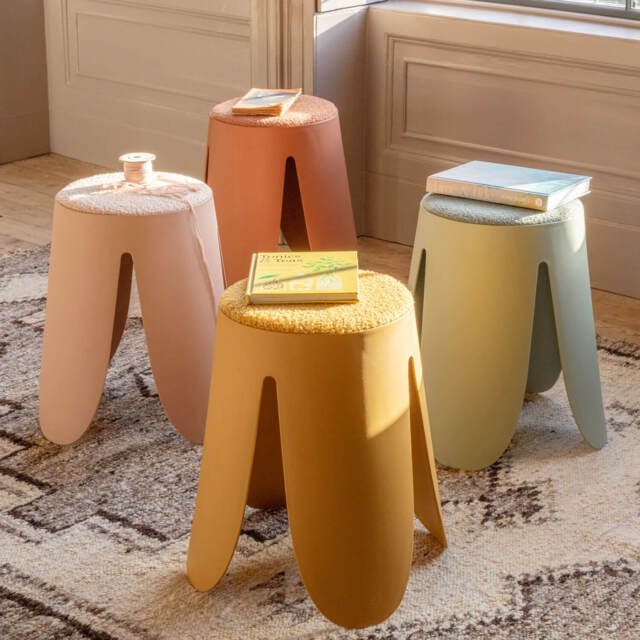 Graham and Green Mabel Ochre Yellow Stool by Graham & Green | ufurnish.com