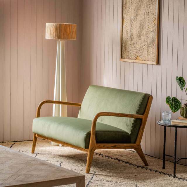 Graham and Green Ashton Two Seater Moss Green Sofa by Graham & Green ...