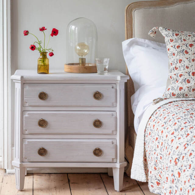 Graham and Green Lottie Three Drawer Bedside Table by Graham & Green ...