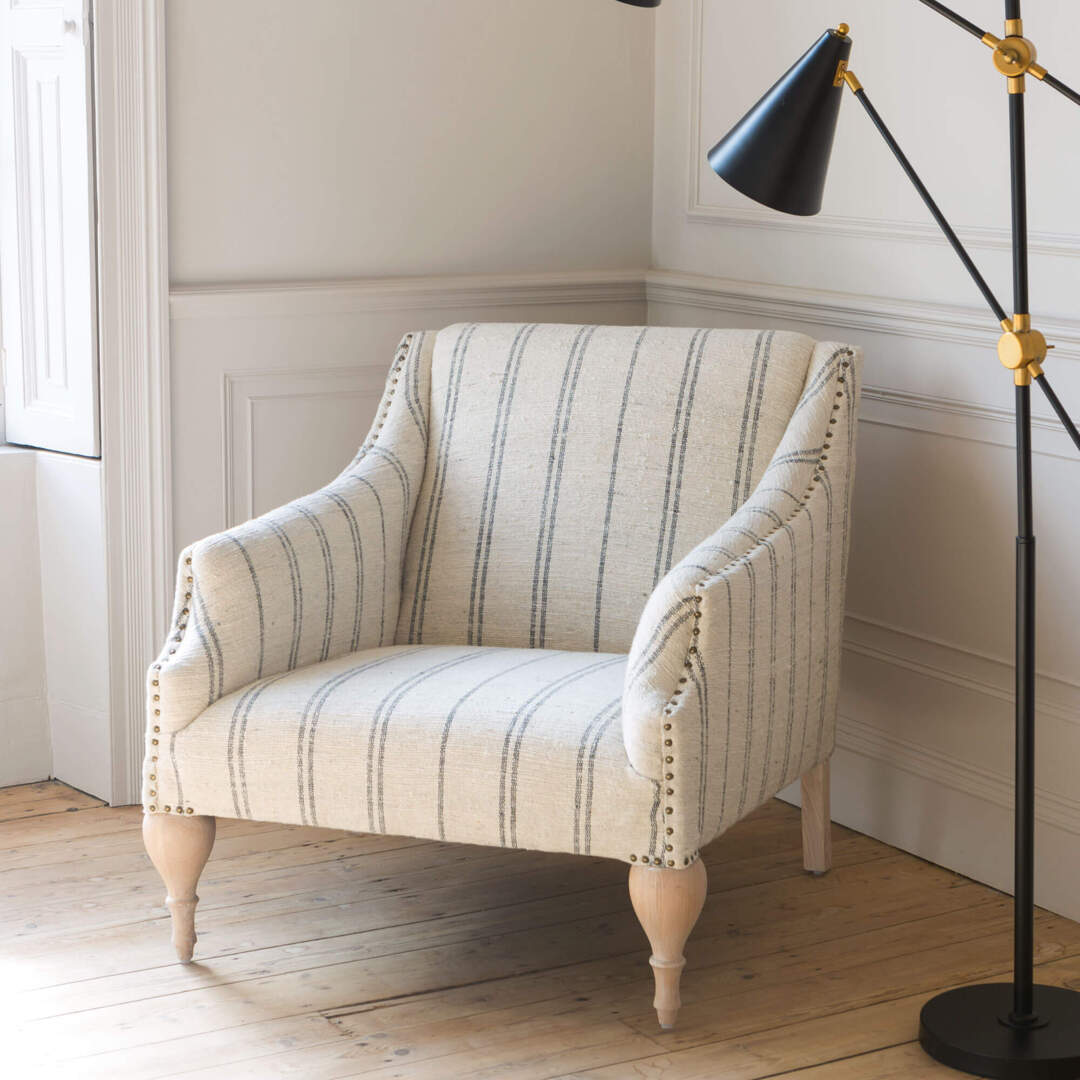 Striped armchair next store
