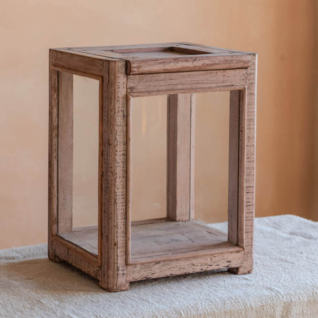 Graham and Green Vintage Natural Small Wooden Display Cabinet by Graham ...