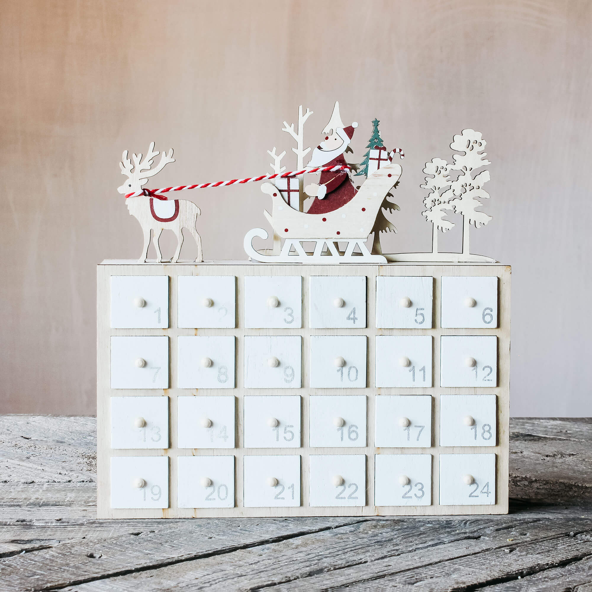 Santa on Sleigh Fill-Your-Own Advent Calendar by Graham & Green ...