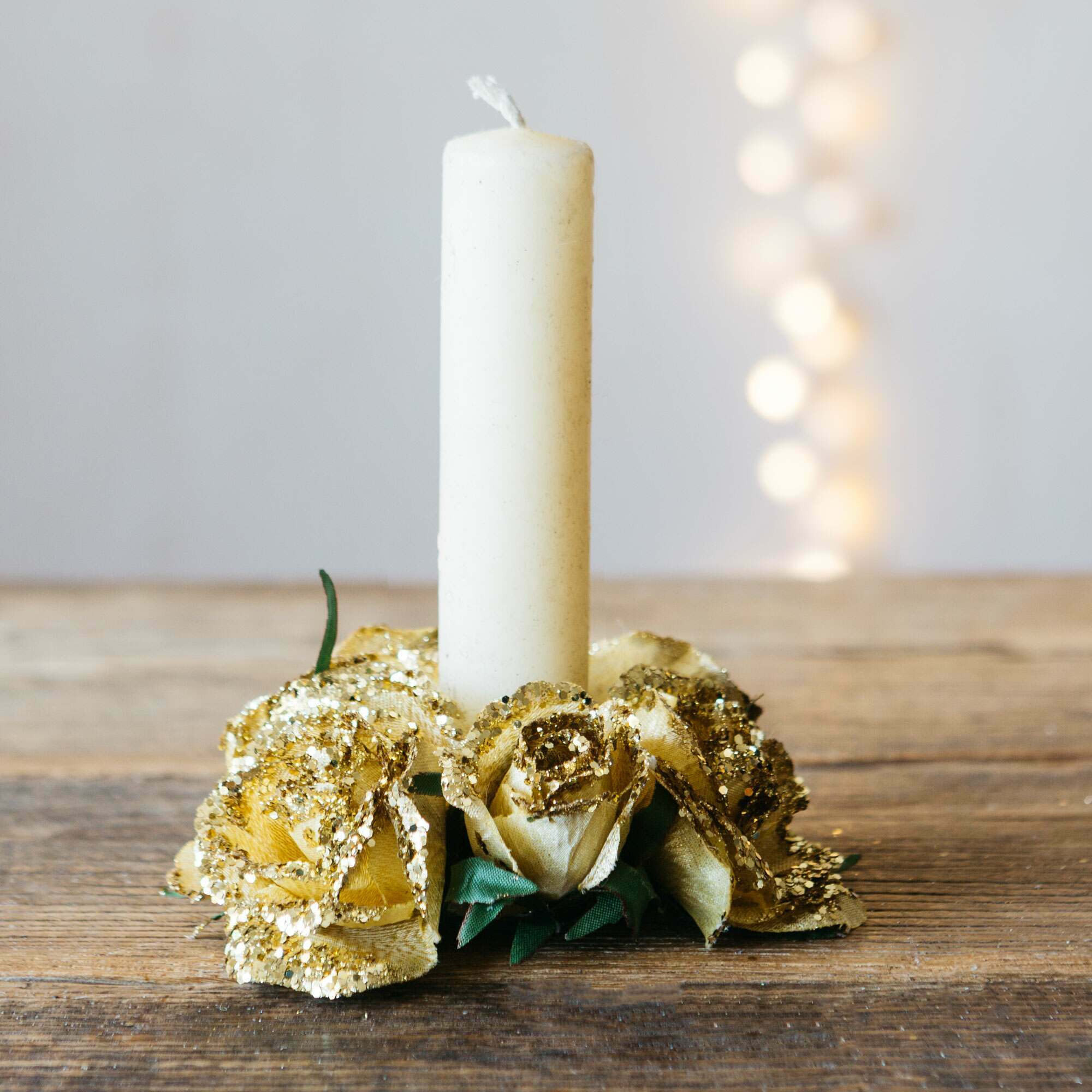 Graham and Green Gold Rose Candle Ring by Graham & Green | ufurnish.com