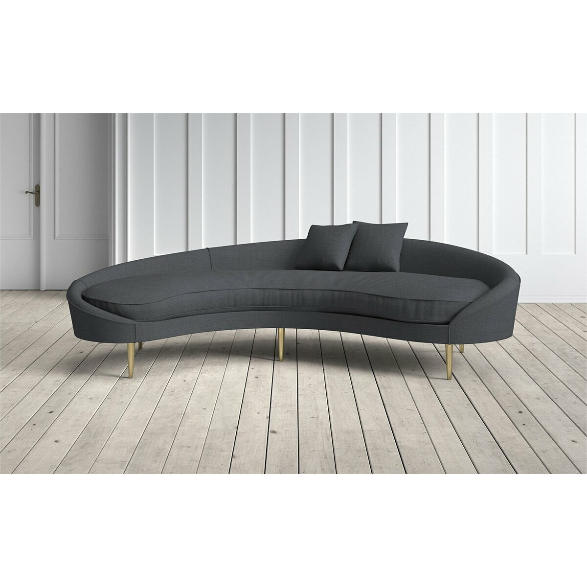 Tiffany 3 Seater Right Hand Facing Sofa in Grey Seal Linara by Graham ...