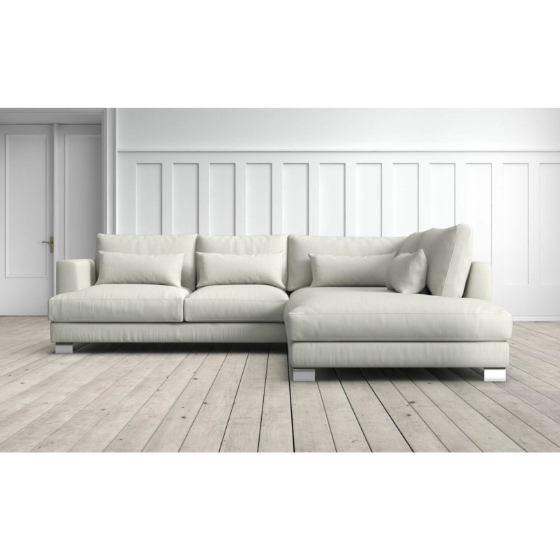Dakota 2 Seater Right Chaise Sofa in Light Beige Caleido by Graham ...