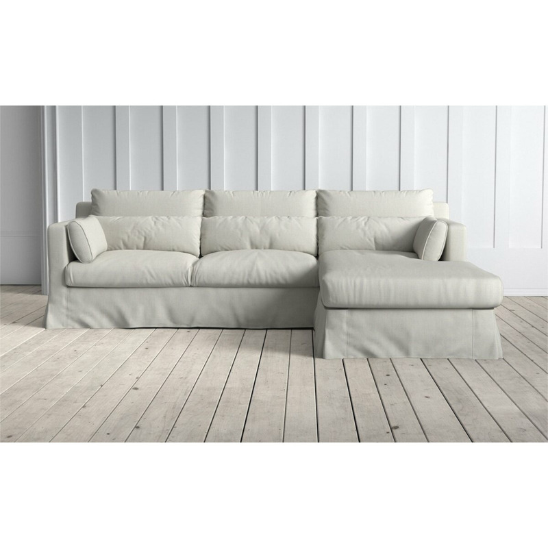 Jasmine 3 Seater Right Chaise Sofa in Light Beige Caleido by Graham ...