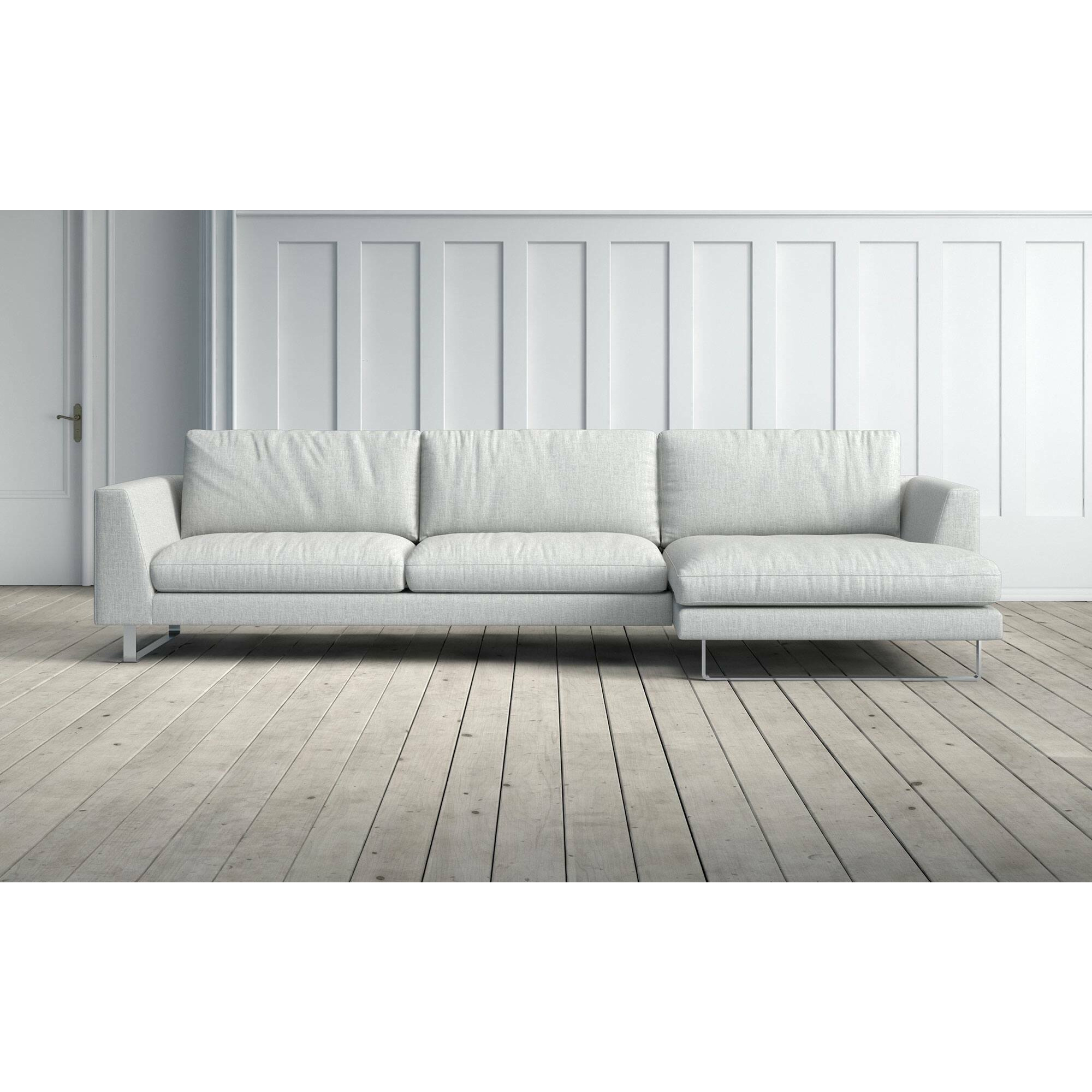 New York 3 Seater Right Chaise Sofa in Light Grey Caleido by Graham ...