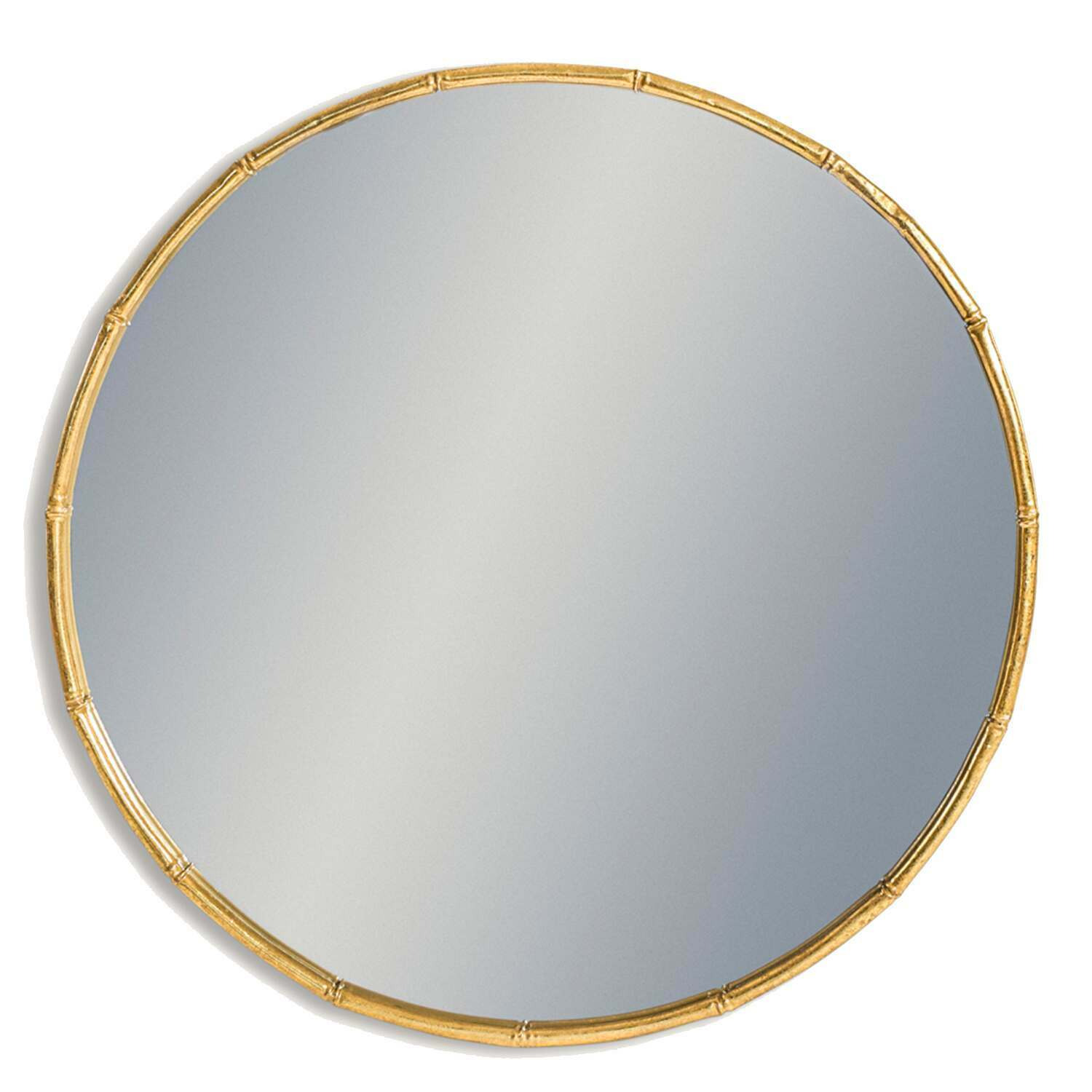 Graham and Green Antique Gold Round Bamboo Wall Mirror by Graham ...