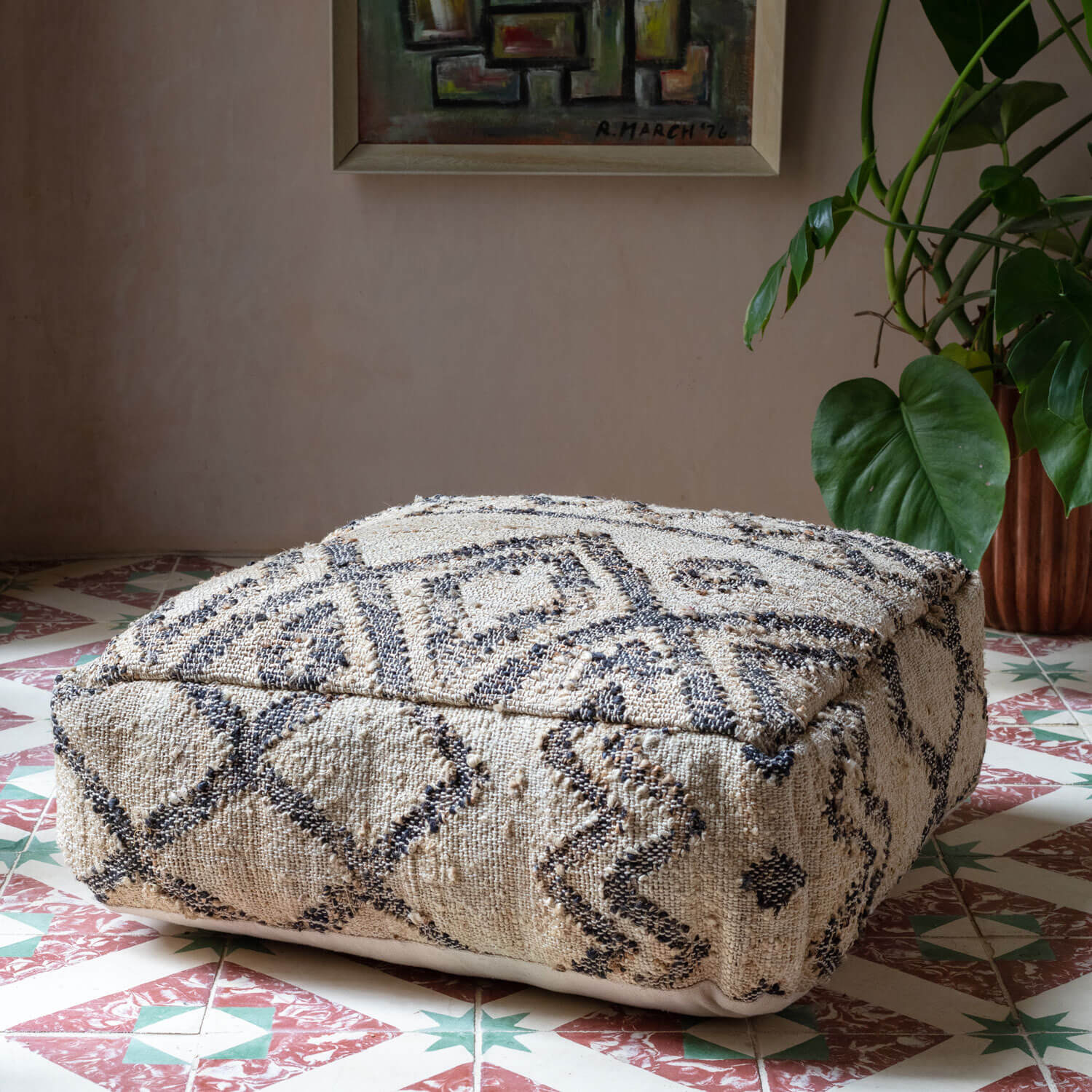Graham and Green Aydin Kilim Hand-Loomed Pouffe by Graham & Green ...