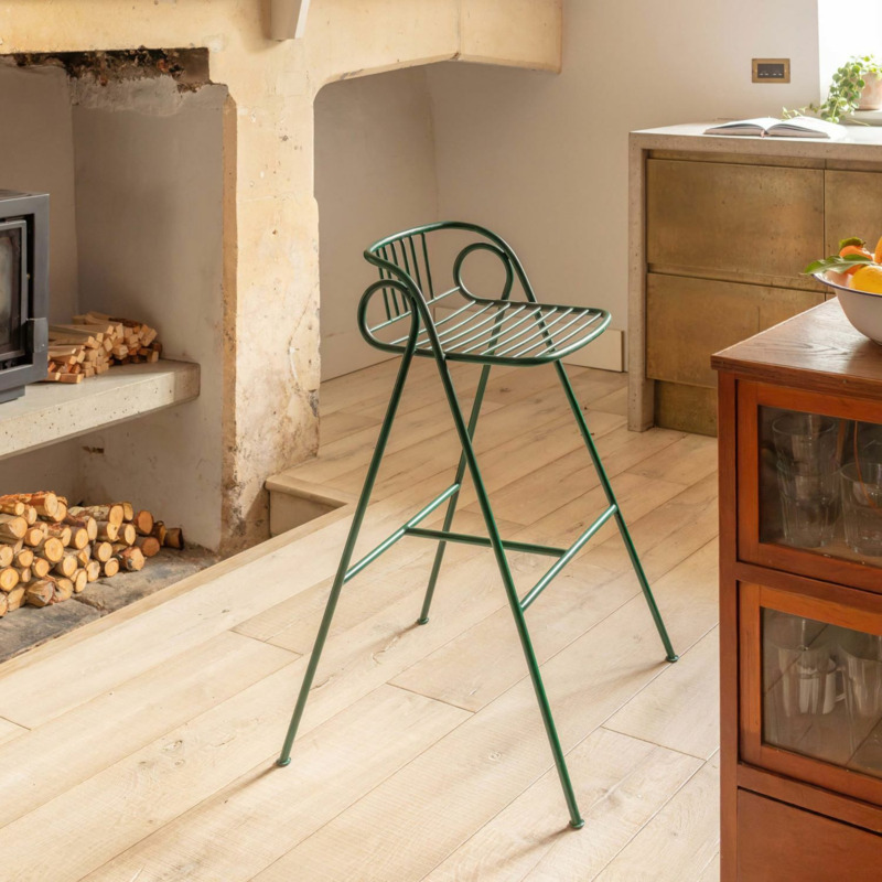 Arlo Green Kitchen Stool by Graham & Green | ufurnish.com