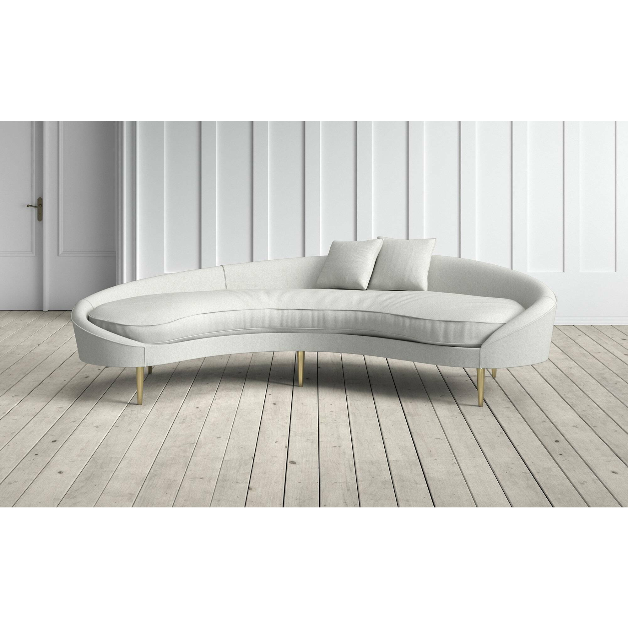 Graham and Green Tiffany 3 Seater Right Hand Sofa in Mink Italian Linen ...