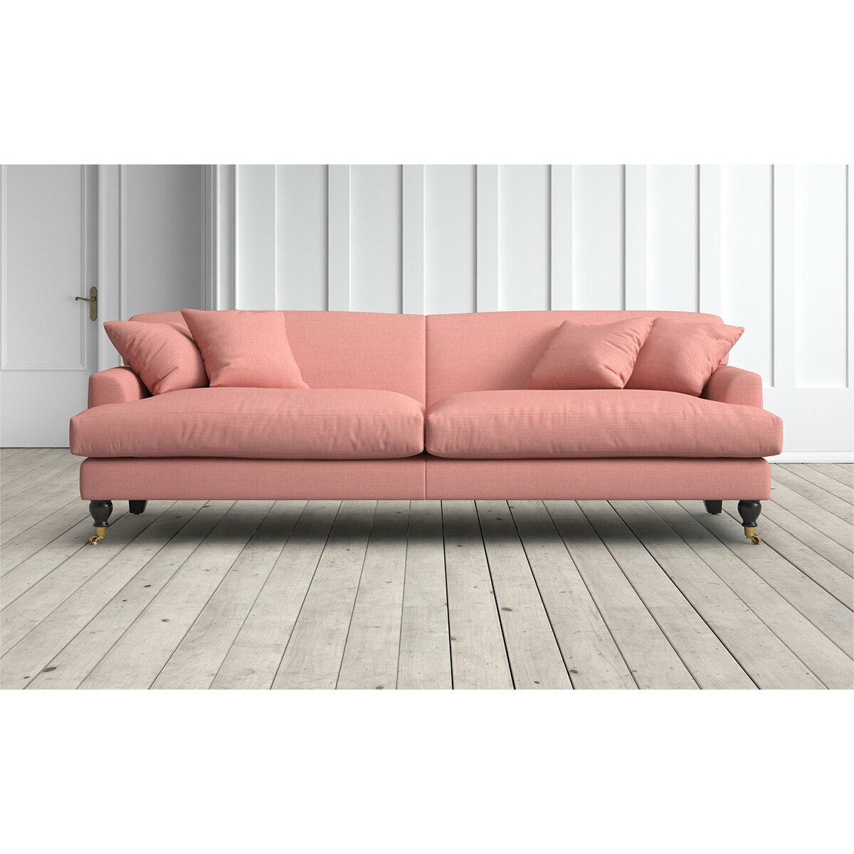 Graham and Green Clio 4 Seater Sofa in Sorbet Linara by Graham & Green ...
