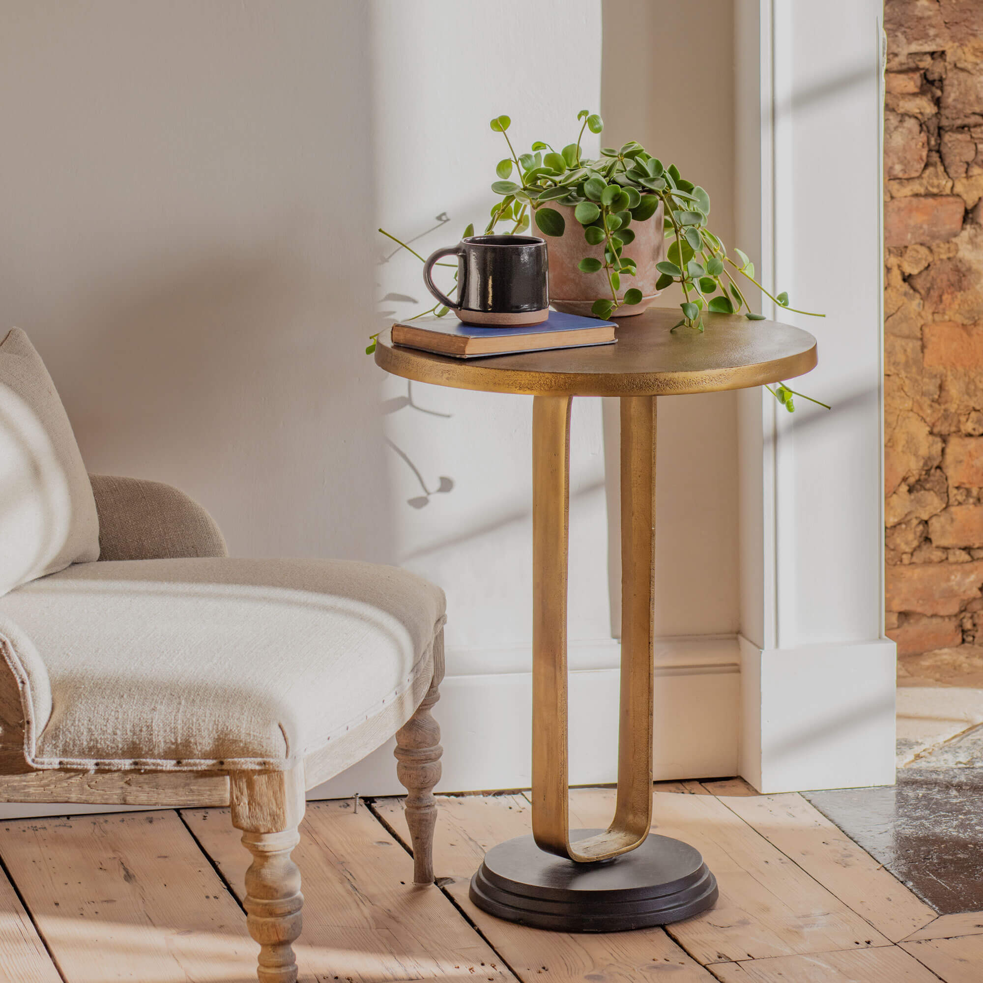 Graham and Green Brass Julio Side Table by Graham & Green | ufurnish.com