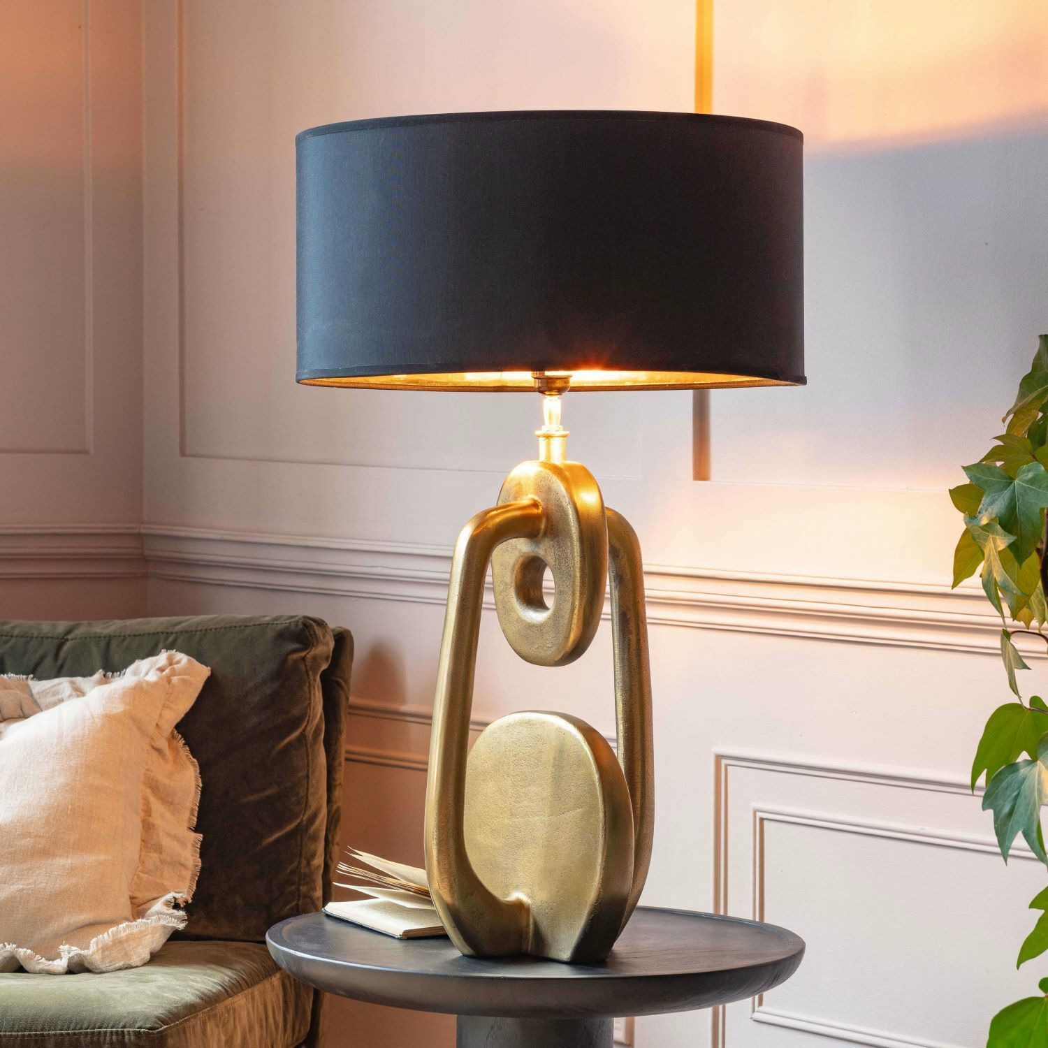Graham and Green Salma Antique Brass Table Lamp by Graham & Green | ufurnish.com