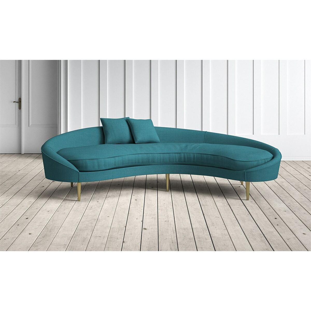 Graham and Green Tiffany 3 Seater Left Hand Facing Sofa in Peking Blue ...