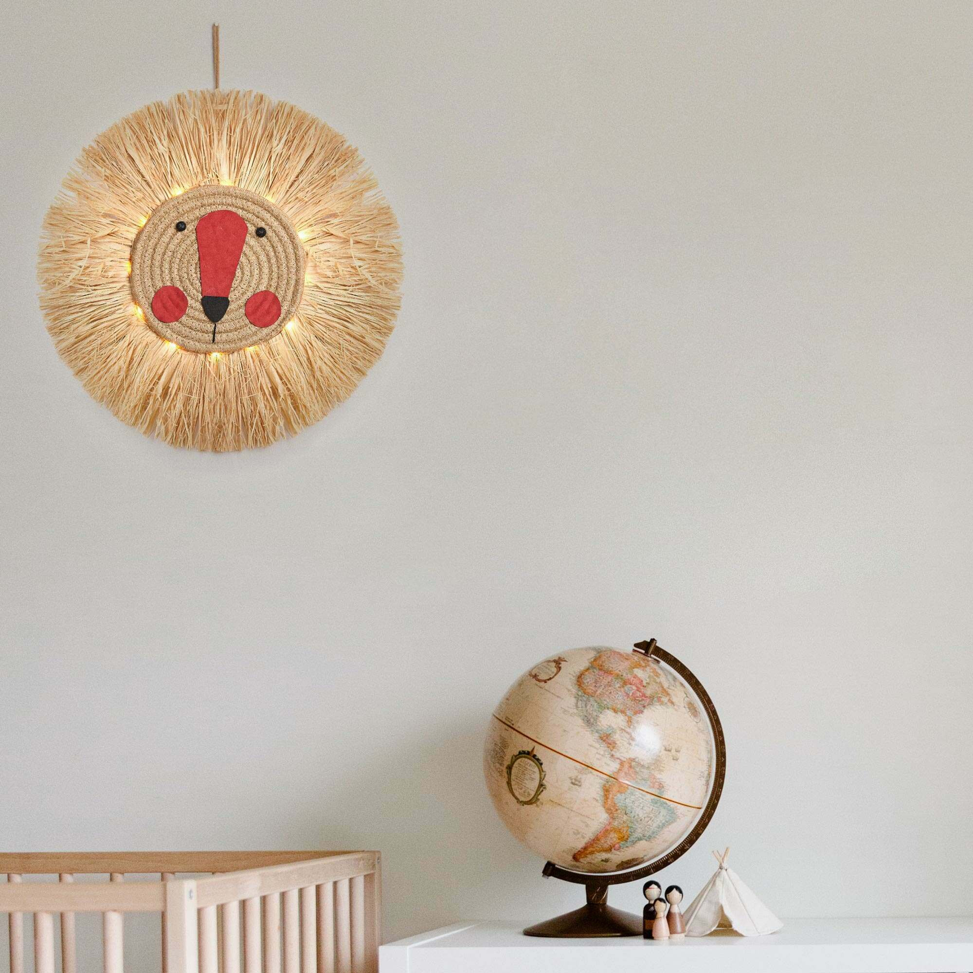 Graham and Green Straw Lion Night Light by Graham & Green | ufurnish.com