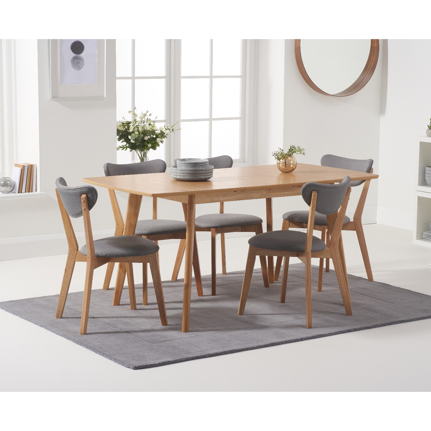 Sacha 120cm Extending Dining Table with Sacha Chairs by Great Furniture ...