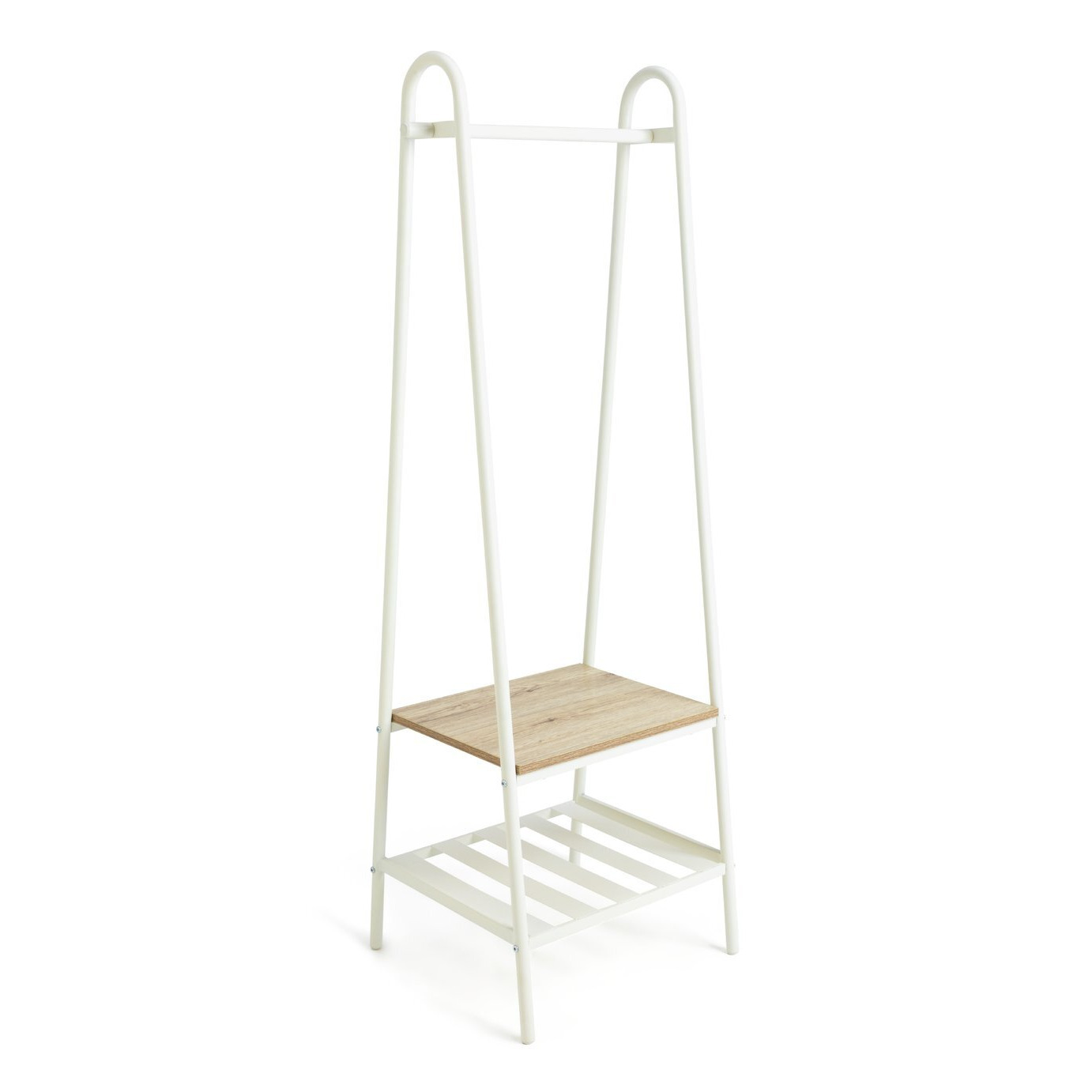 Habitat Turner Single Clothes Rail - White by Habitat | ufurnish.com