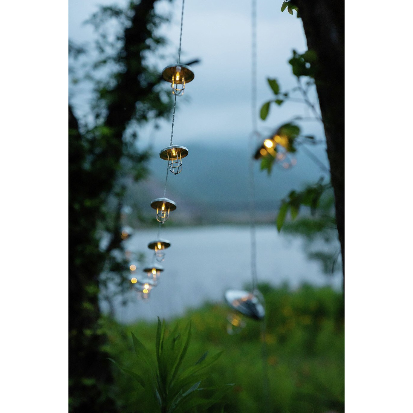 Garden by Sainsbury's Warm White Lantern Solar String Lights by Habitat ...