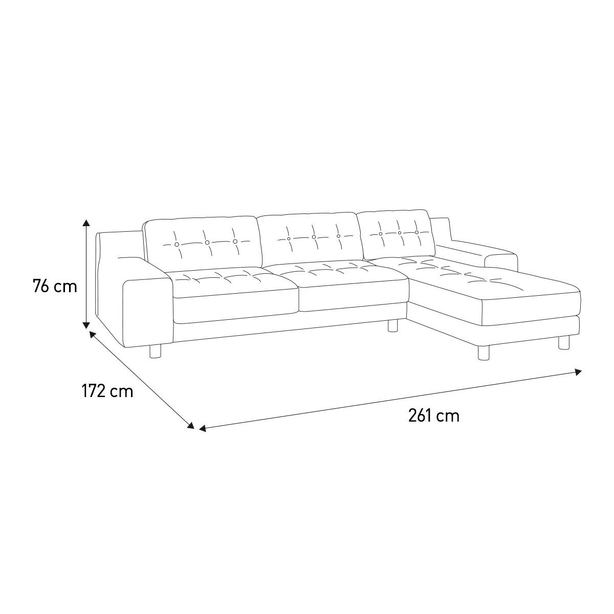Habitat Hendricks Velvet Right Hand Corner Chaise Sofa -Blue by Habitat ...