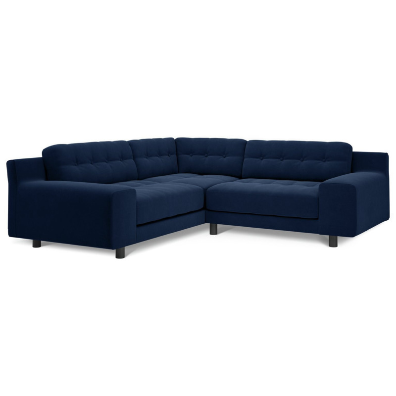 Habitat Hendricks Velvet Right Hand Corner Sofa - Navy by Habitat ...