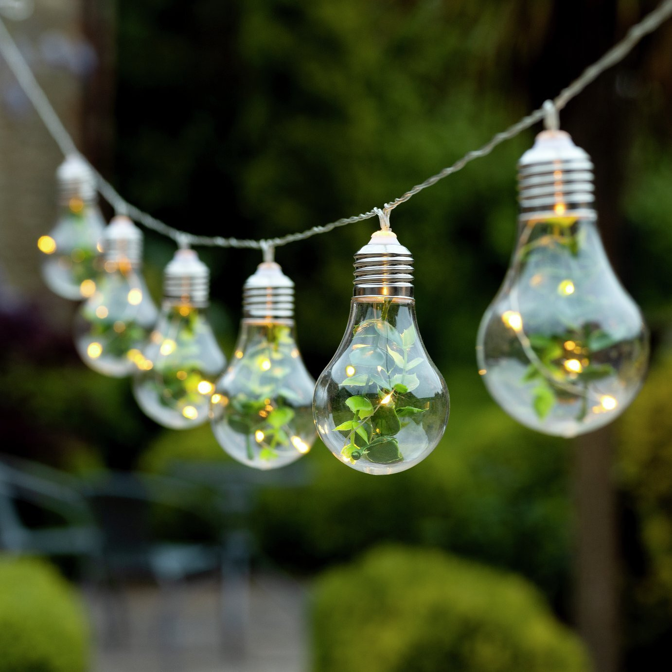 Garden by Sainsbury's 10 Warm White Bulb Solar String lights by Habitat ...