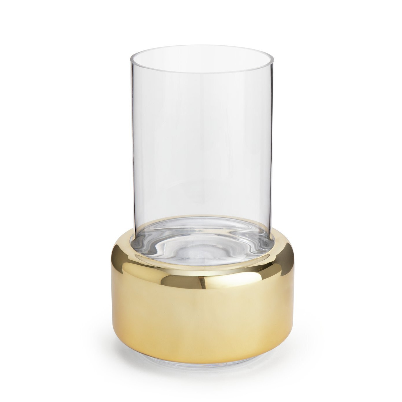 Habitat Large Glass & Gold Vase by Habitat | ufurnish.com