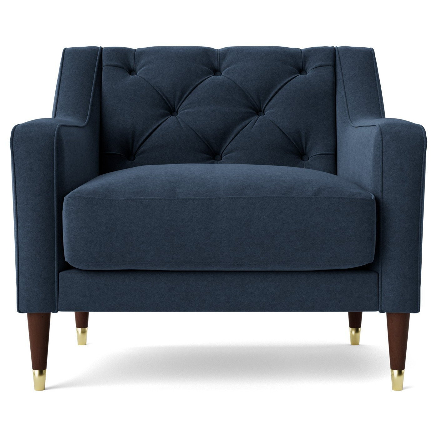 Swoon Pritchard Fabric Armchair - Indigo Blue by Habitat | ufurnish.com