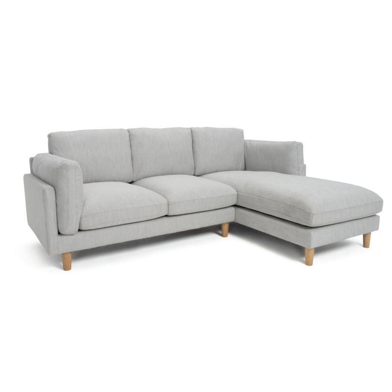 Habitat Salome Fabric Right Hand Corner Chaise Sofa - Grey by Habitat ...