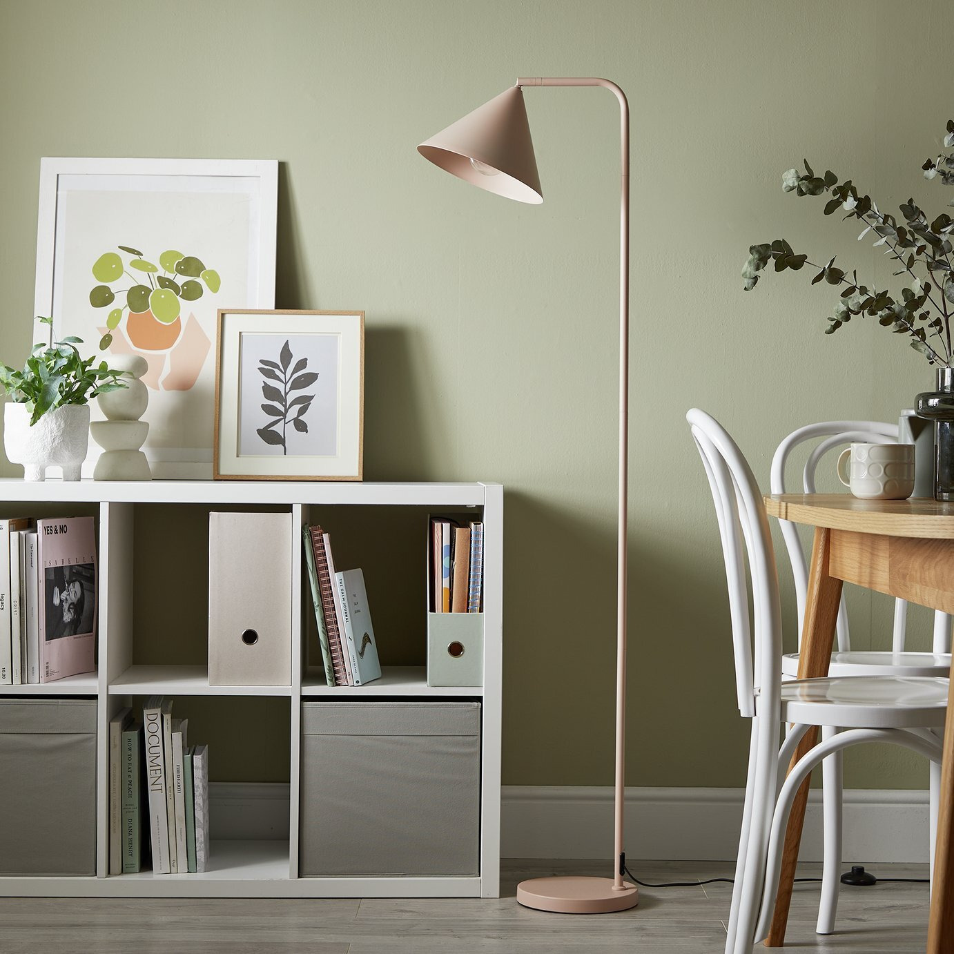 Habitat Cone Adjustable Floor Lamp - Rose by Habitat | ufurnish.com