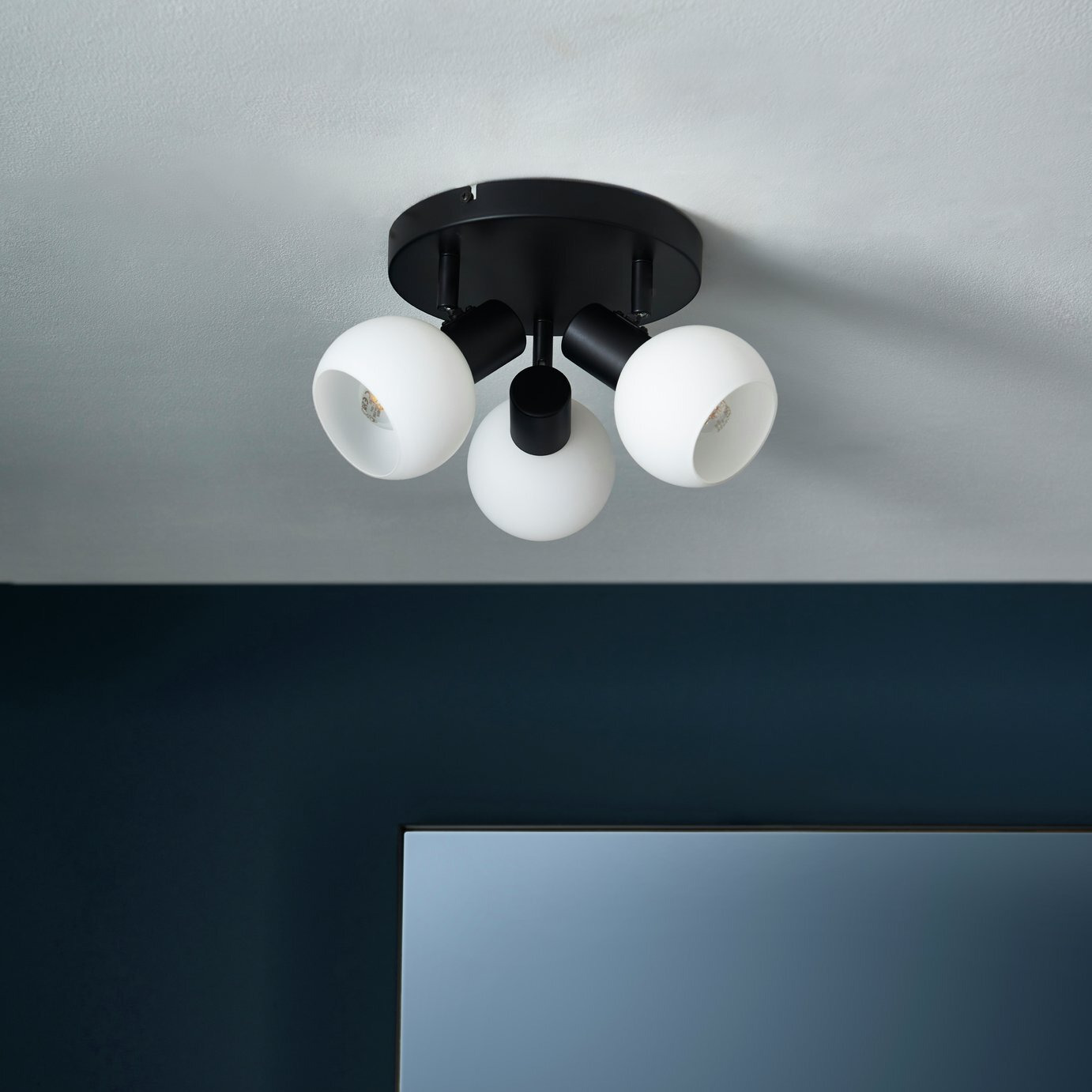 Shore Light Lucci Steel Round Spotlight - Black & White by Habitat ...